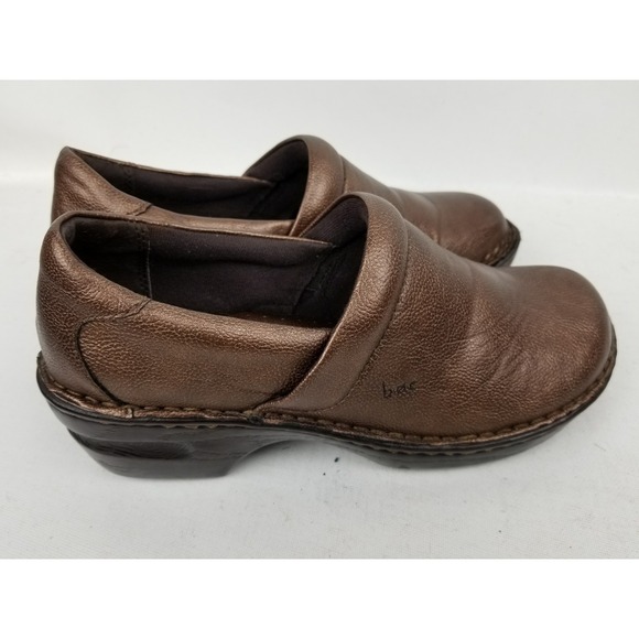 Born | Shoes | Womens Born Comfort Wooden Clogs Gold Leather Work Shoes ...